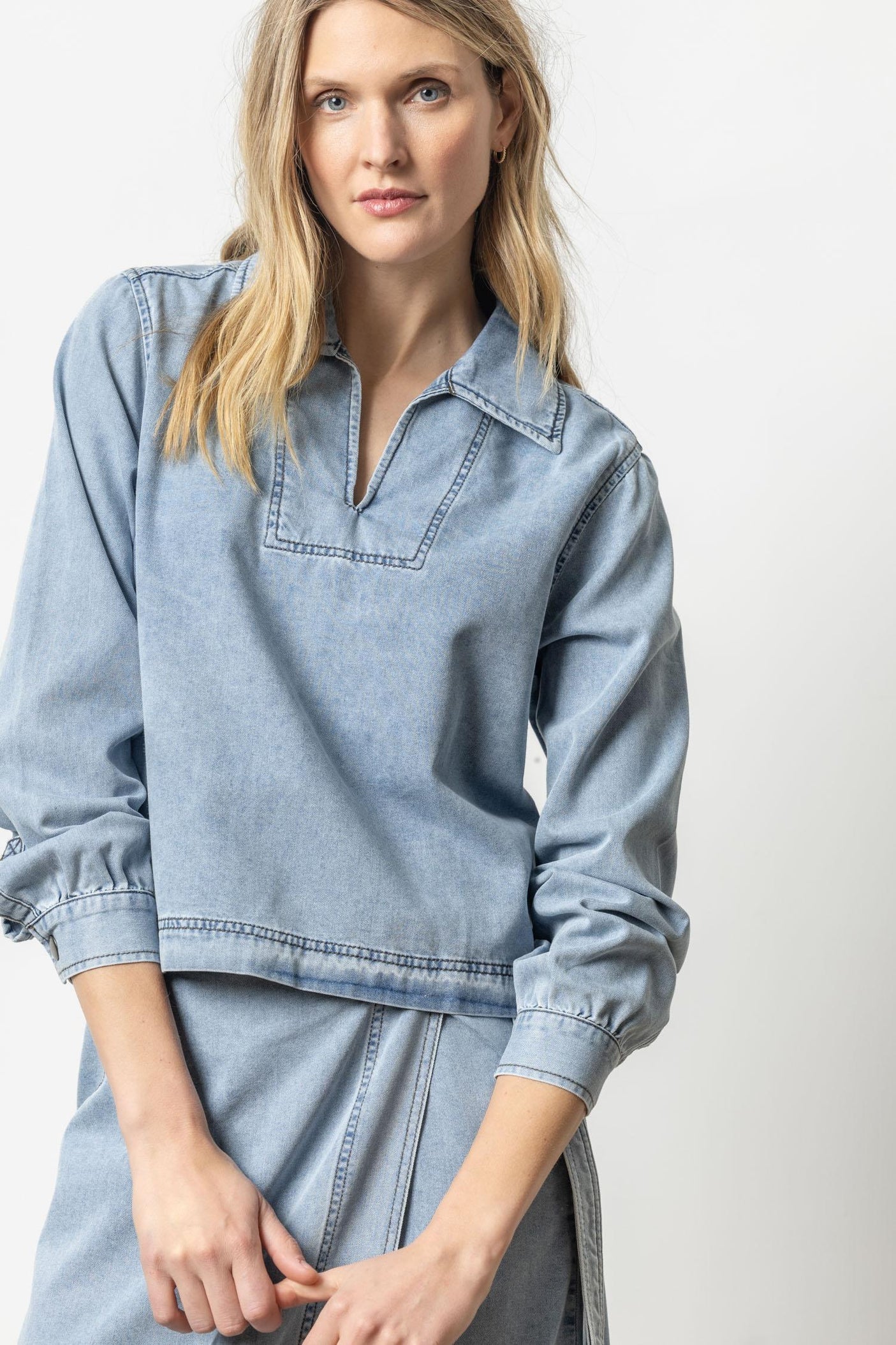 Denim Collared Shirt – Tulips Little Pop Up Shop